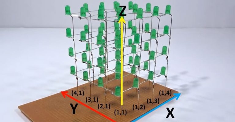 How to make LED Cube 4x4x4 Using Arduino